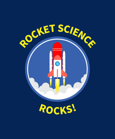 Placeit - T-Shirt Design Maker for Science Enthusiasts with a Rocket ...