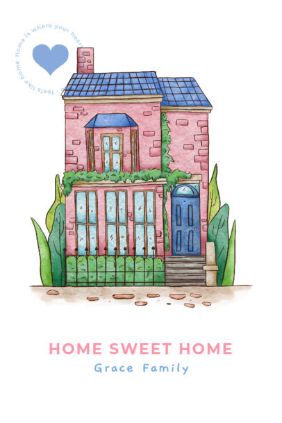 Placeit - Poster Design Maker with Cute Illustrations of Houses