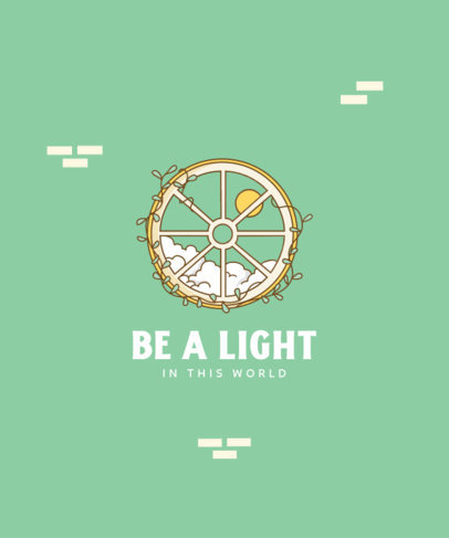 Placeit - T-Shirt Design Creator with an Illustrated Window