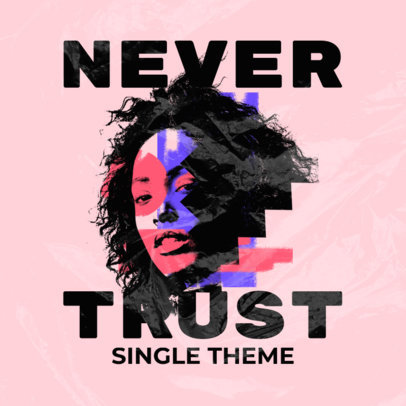 Placeit - Alternative Music Album Cover Template Featuring a Portrait ...