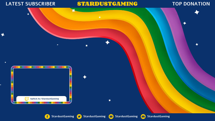 Placeit - OBS Stream Overlay Generator for Gamers Featuring Rainbow Colors