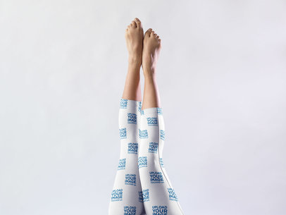 Placeit - Extended Legs Against a White Background Wearing Short ...