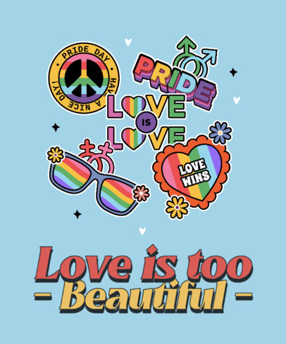 Placeit - LGBTQ-Themed T-Shirt Design Template for Pride Month ...