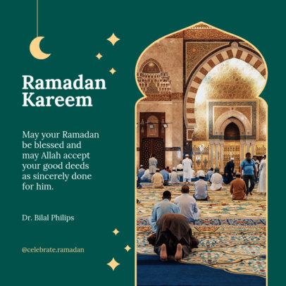Placeit - Ramadan-Themed Instagram Post Maker Featuring Quotes and Pictures