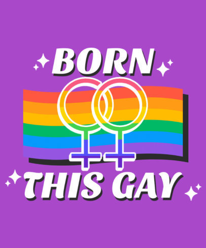 Placeit - Pride T-Shirt Design Creator Celebrating Love Between Women