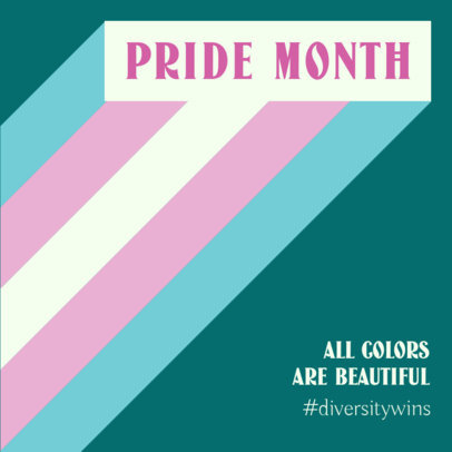 Placeit - Pride Month-Themed Instagram Post Maker the Transgender Flag ...