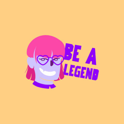 Placeit - Illustrated Twitch Emote Logo Template to Commemorate Pride Month