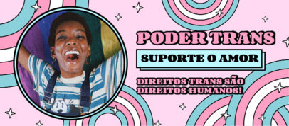 Placeit - Facebook Cover Generator With a Trans Pride Theme and a Quote