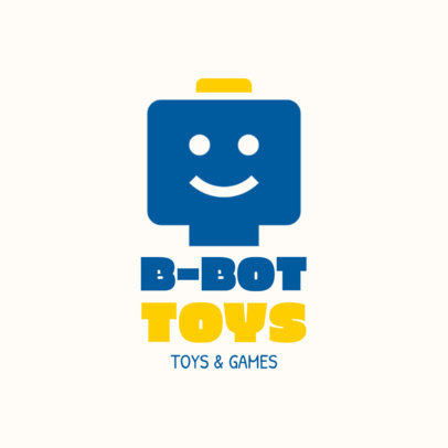 Placeit - Friendly Robot-Themed Logo Maker for a Toy Store