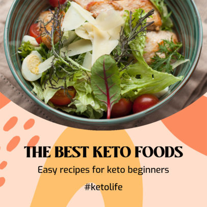 Placeit - Instagram Post Design Template Featuring Keto Diet Tips