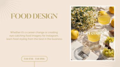 Placeit - Intro Maker for a Video Inviting to a Food Design Event