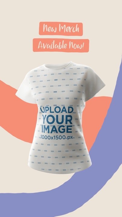 Placeit - Video of a Spinning 3D T-Shirt Animation with Colorful ...