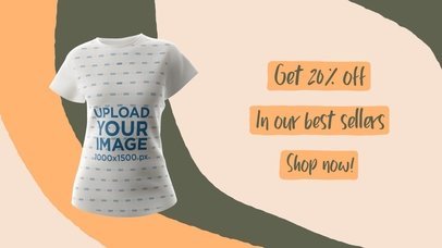 Placeit - Video of a Rotating 3D T-Shirt with a Round Neck for a POD ...