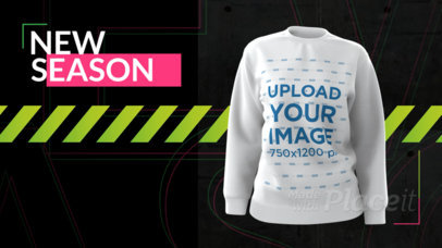 Placeit - Video of a 3D Sweatshirt Featuring an Ad for a New Fashion ...