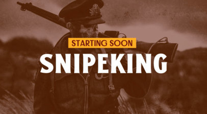 Placeit - Starting Soon Twitch Screen Video Maker Featuring a Sniper Theme