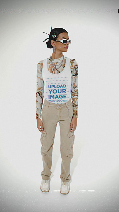 Placeit - TikTok Challenge Video Featuring a Woman Wearing a Tank Top ...