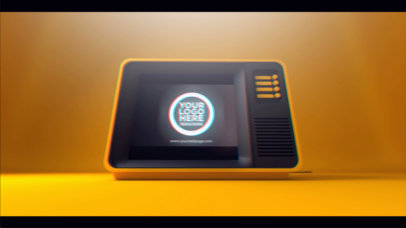 Placeit - Intro Video Generator Featuring a TV With a Cool Logo Animation