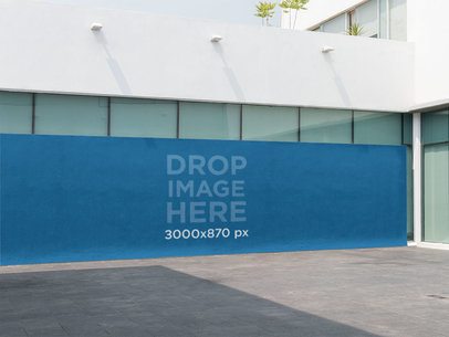 Placeit - Horizontal Banner Mockup Taped to a Window in an Office